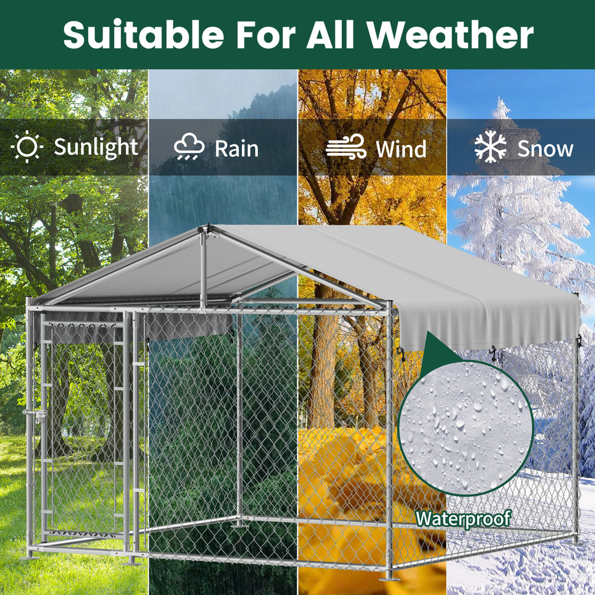 Tucker Murphy Pet™ Fuerte Metal Dog House & Reviews | Wayfair