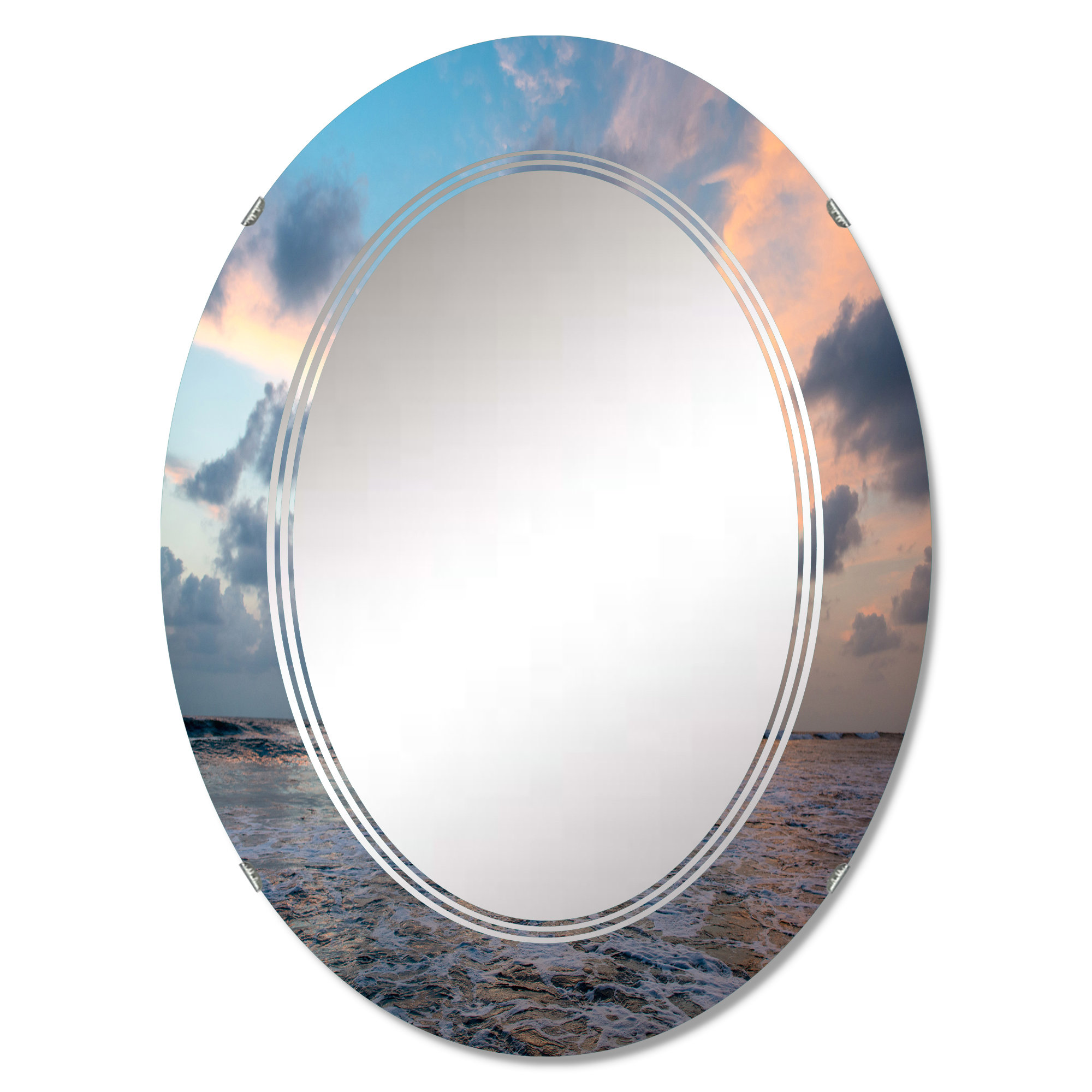 East Urban Home Sunset Sky Over Calm Sea I - Nautical & Coastal Wall ...