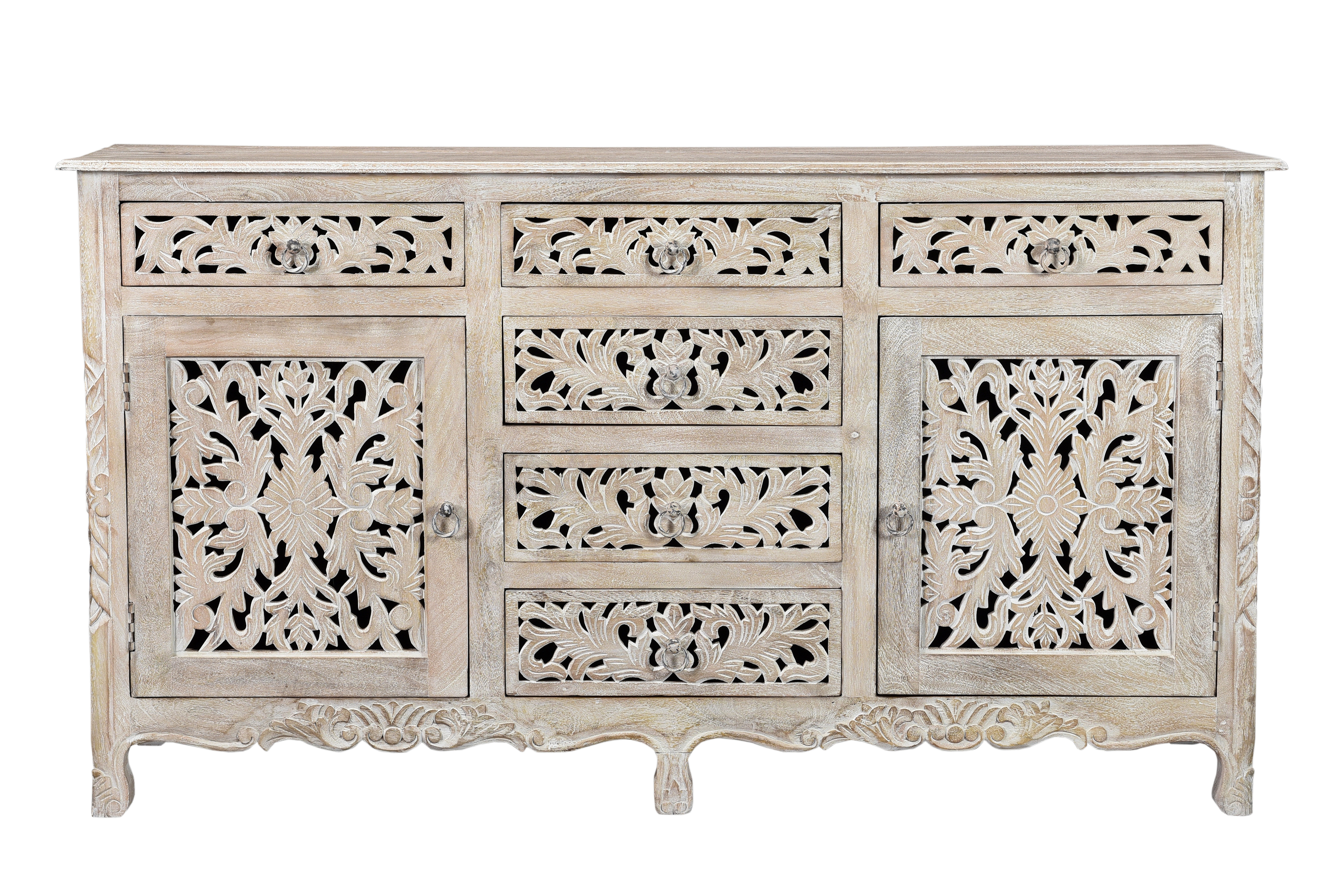 Kelly Clarkson Home Harleen 6 Drawer 65" W Solid Wood Combo Dresser ...