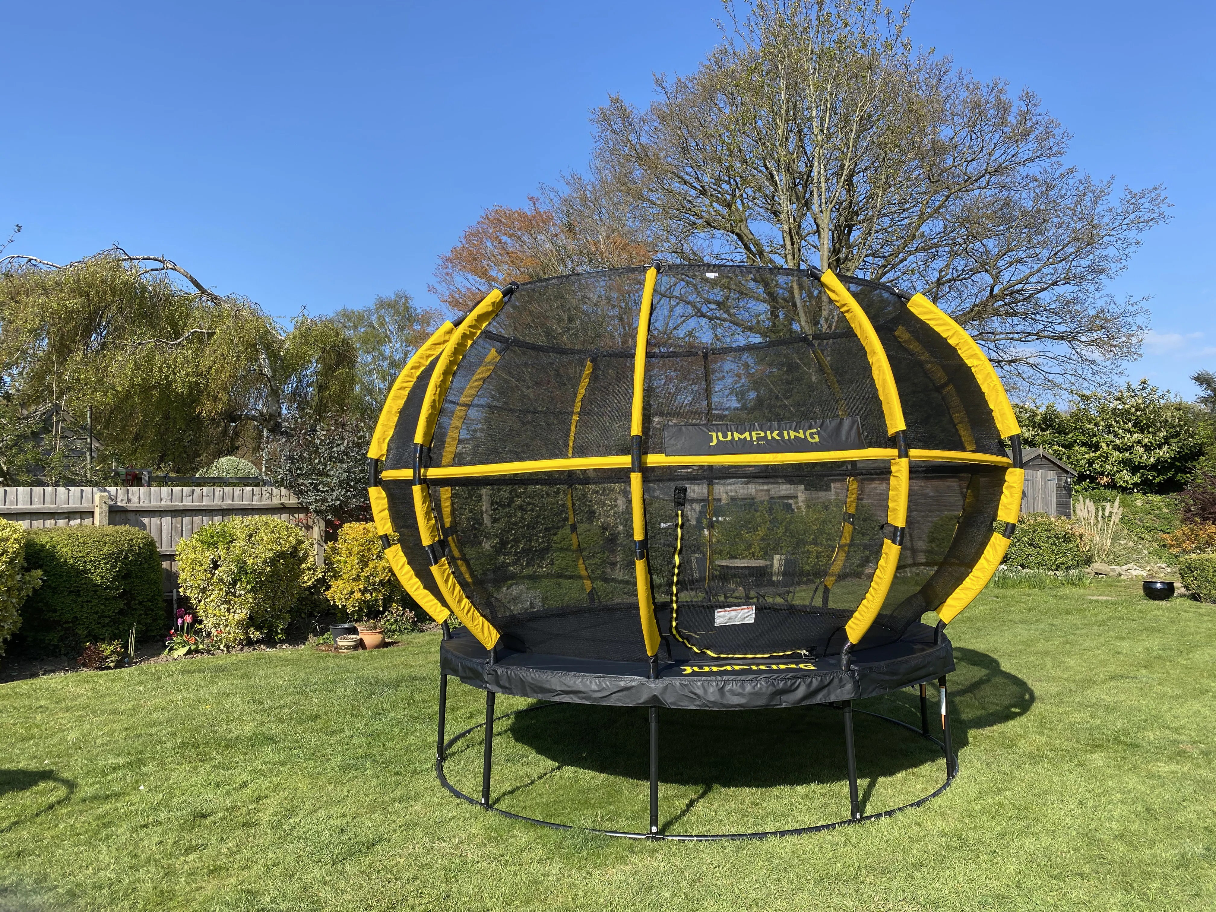 JumpKing 8ft JumpKing ZorbPOD Trampoline with Safety Enclosure | Wayfair.ie
