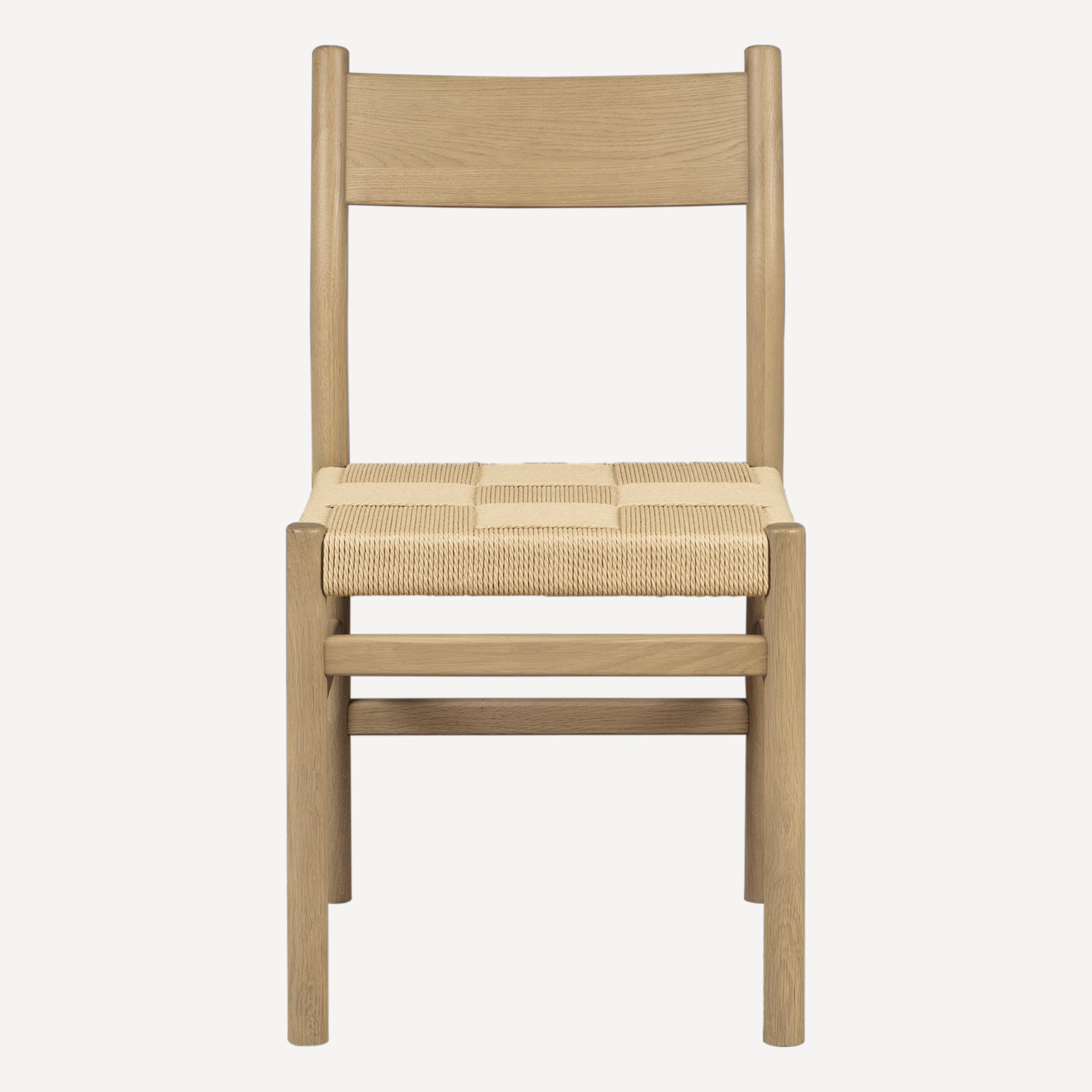 Joss & Main Enna Solid Oak & Danish Cord Dining Chair | Joss & Main