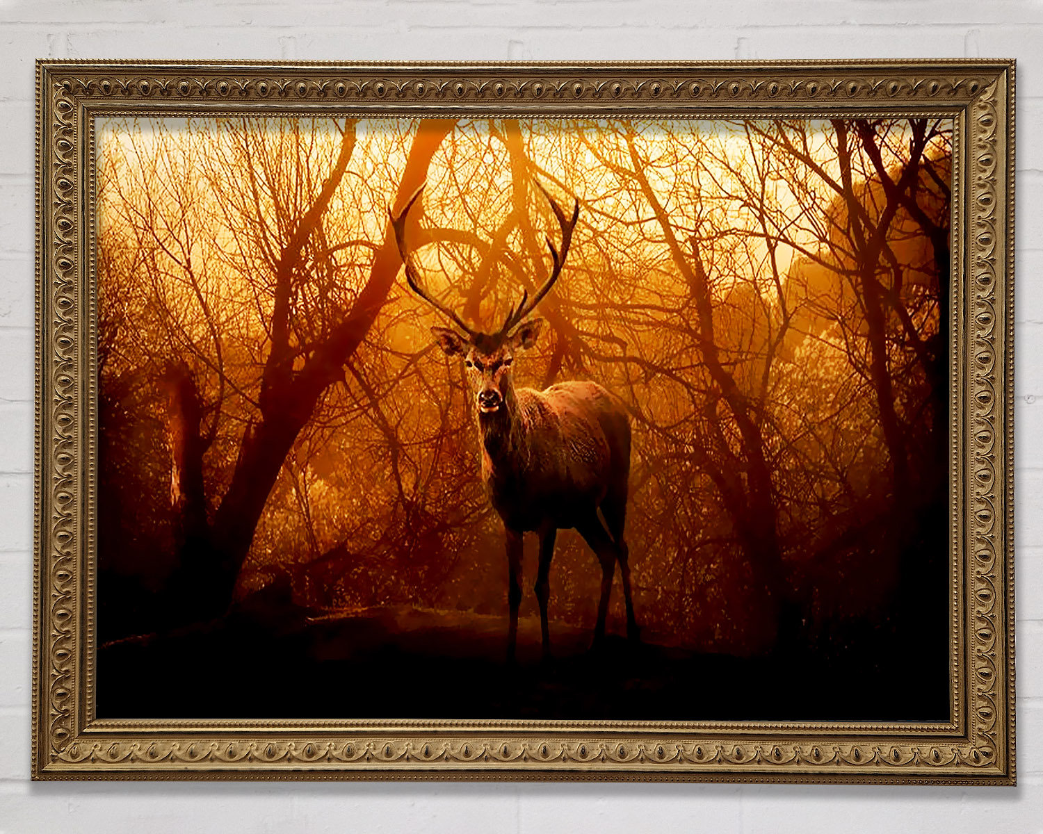 Union Rustic Deer In Winter - Single Picture Frame Art Prints | Wayfair ...