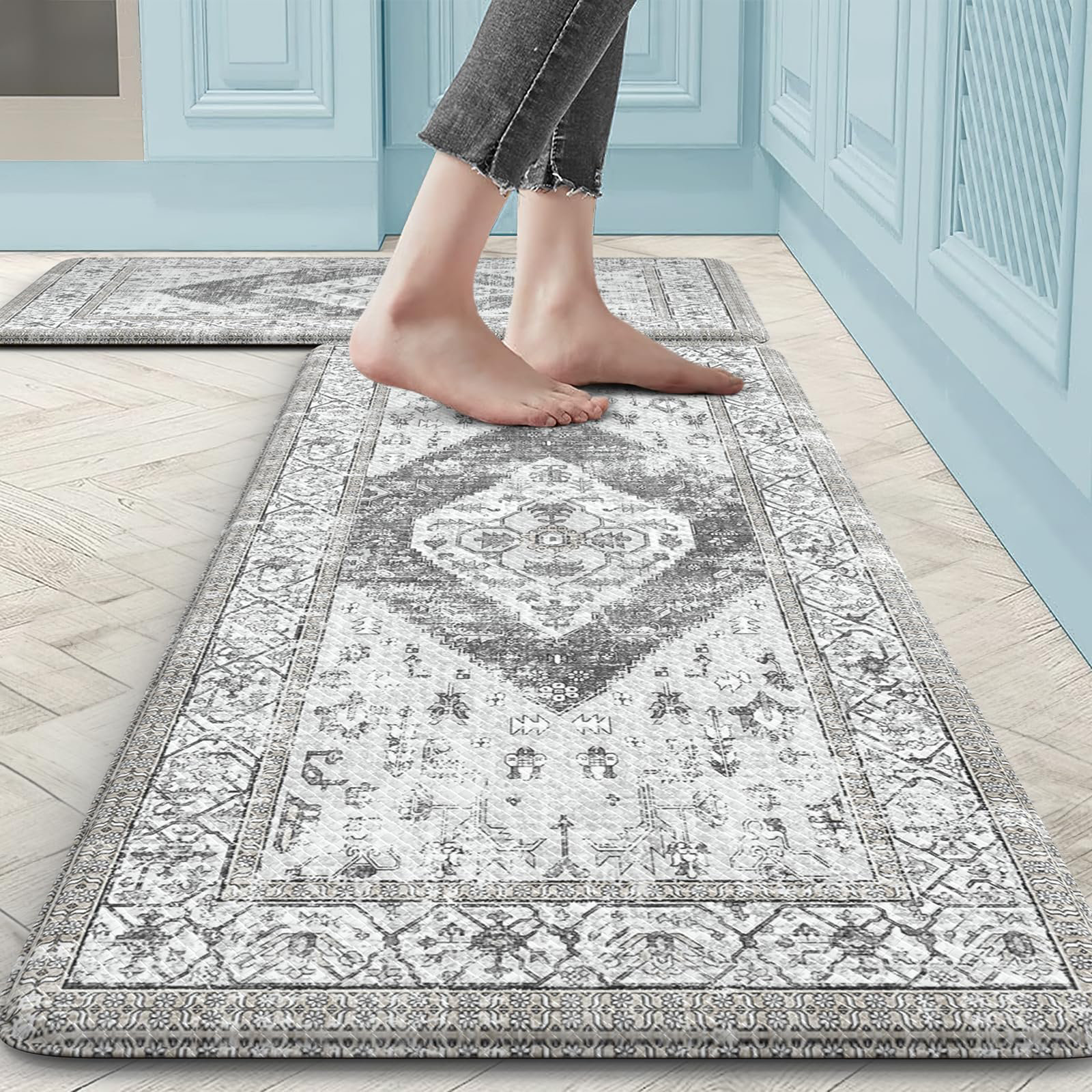 Bungalow Rose Ergonomic Comfort Memory Foam Kitchen Mat | Wayfair