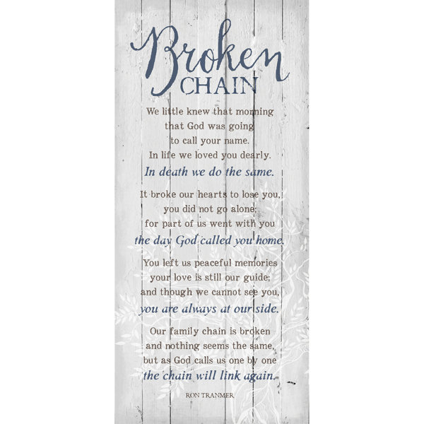 Winston Porter 'Broken Chain...' Textual Art Plaque & Reviews | Wayfair