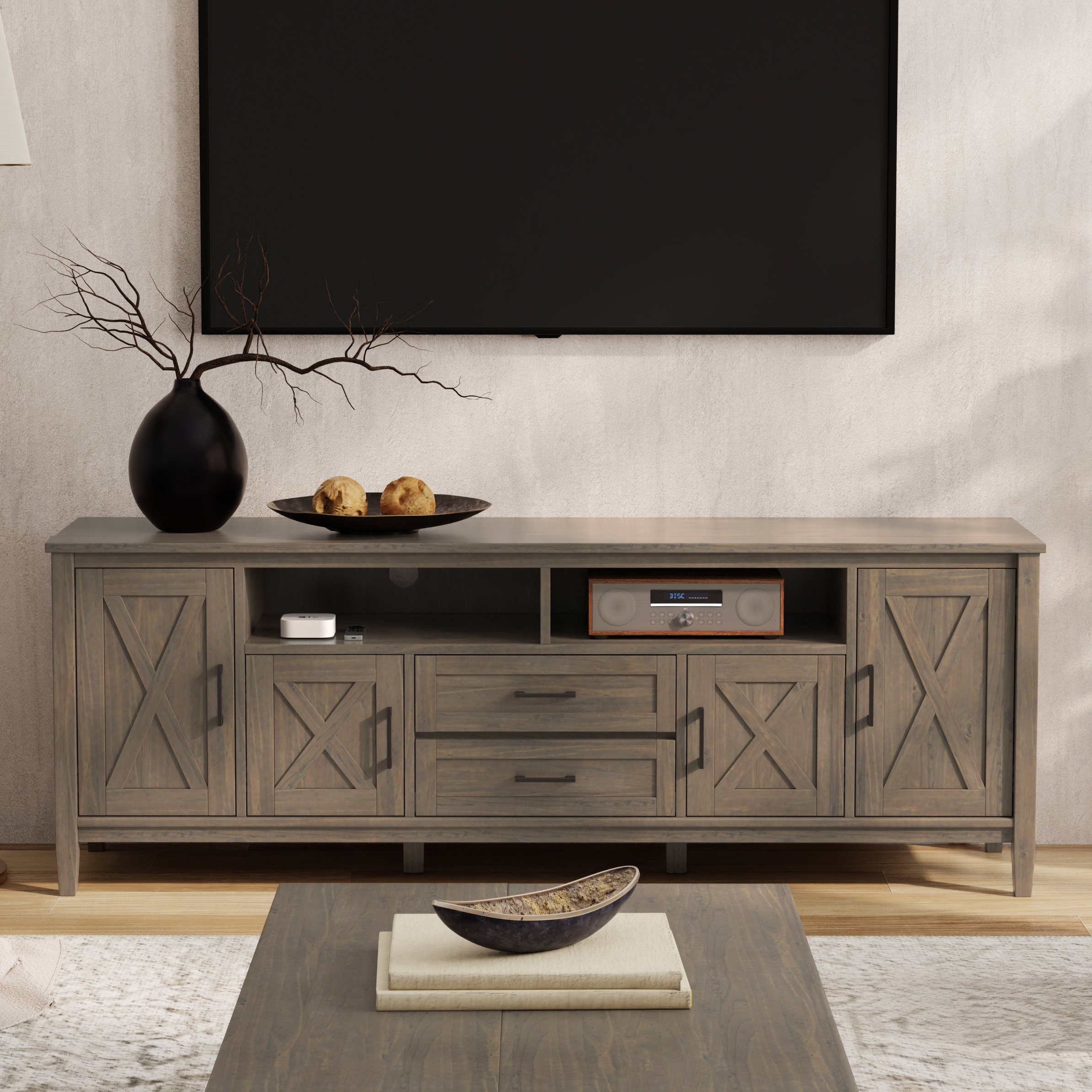 Simpli Home Ela 72'' W Storage Credenza | Wayfair
