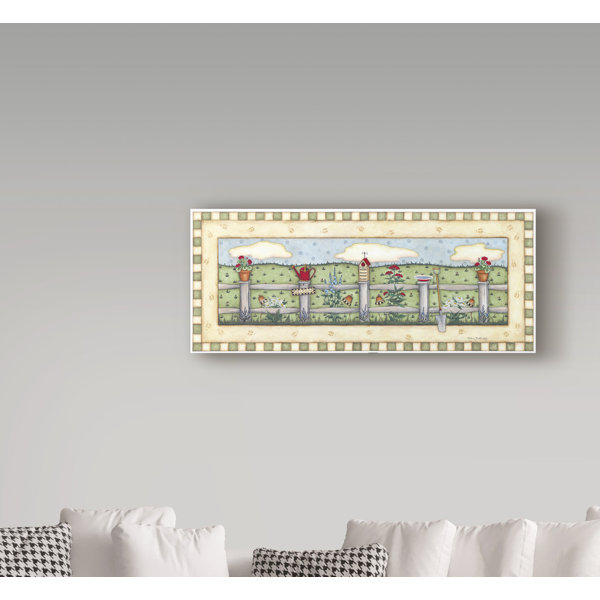 Trademark Art Robin Betterley Fenceline Flowers On Canvas by Robin ...