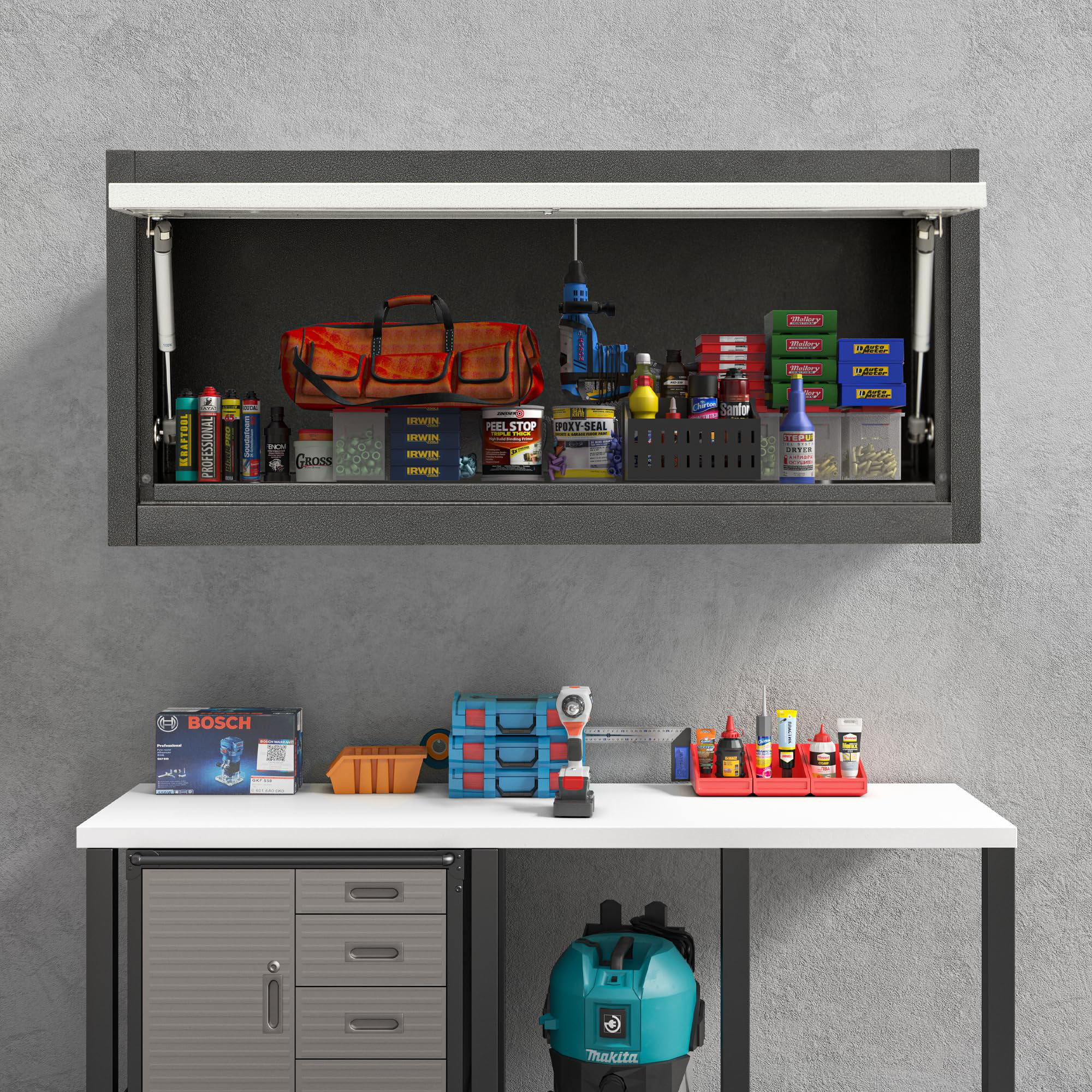 WFX Utility™ 31'' Wx 12'' D Metal Tool Wall Cabinet With Lockable Doors ...