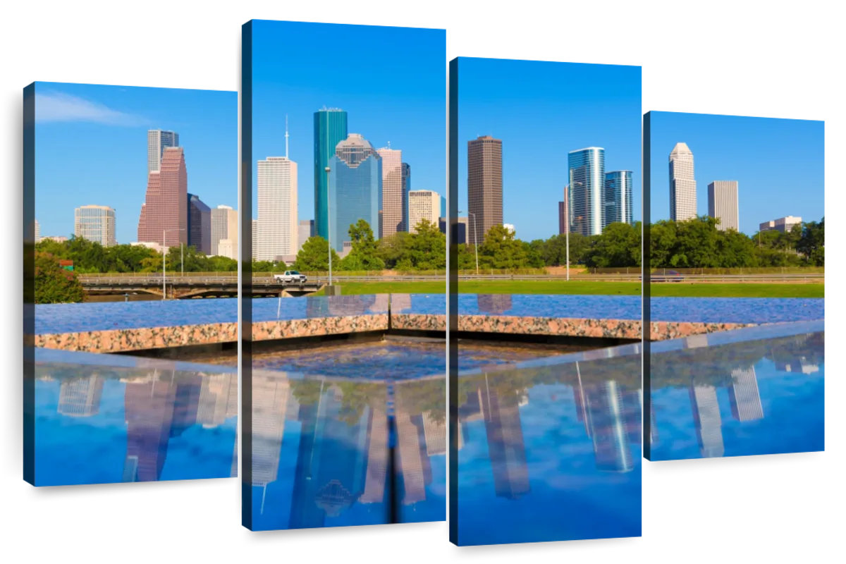 Elephant Stock Houston Skyline Reflection | Wayfair