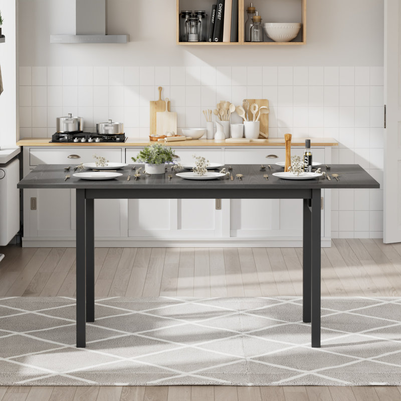 Ebern Designs Extendable Dining Room Table For 4-6 People, 63 ...