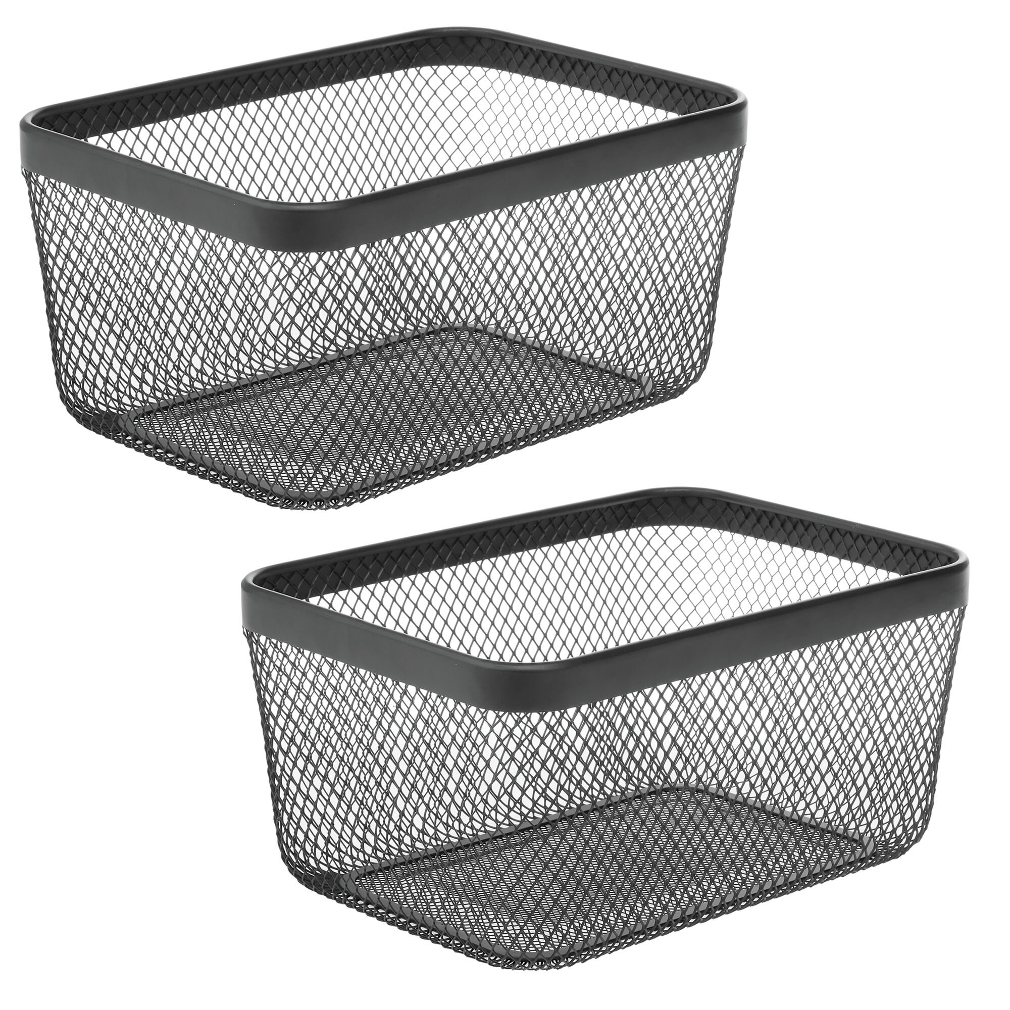 iDesign Meshi Metal Mesh Pantry Basket for Kitchen Organization ...