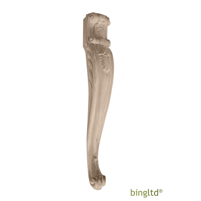 BingLTD - 30 1/4" Tall Unfinished Rubberwood David Dining Table Leg ...