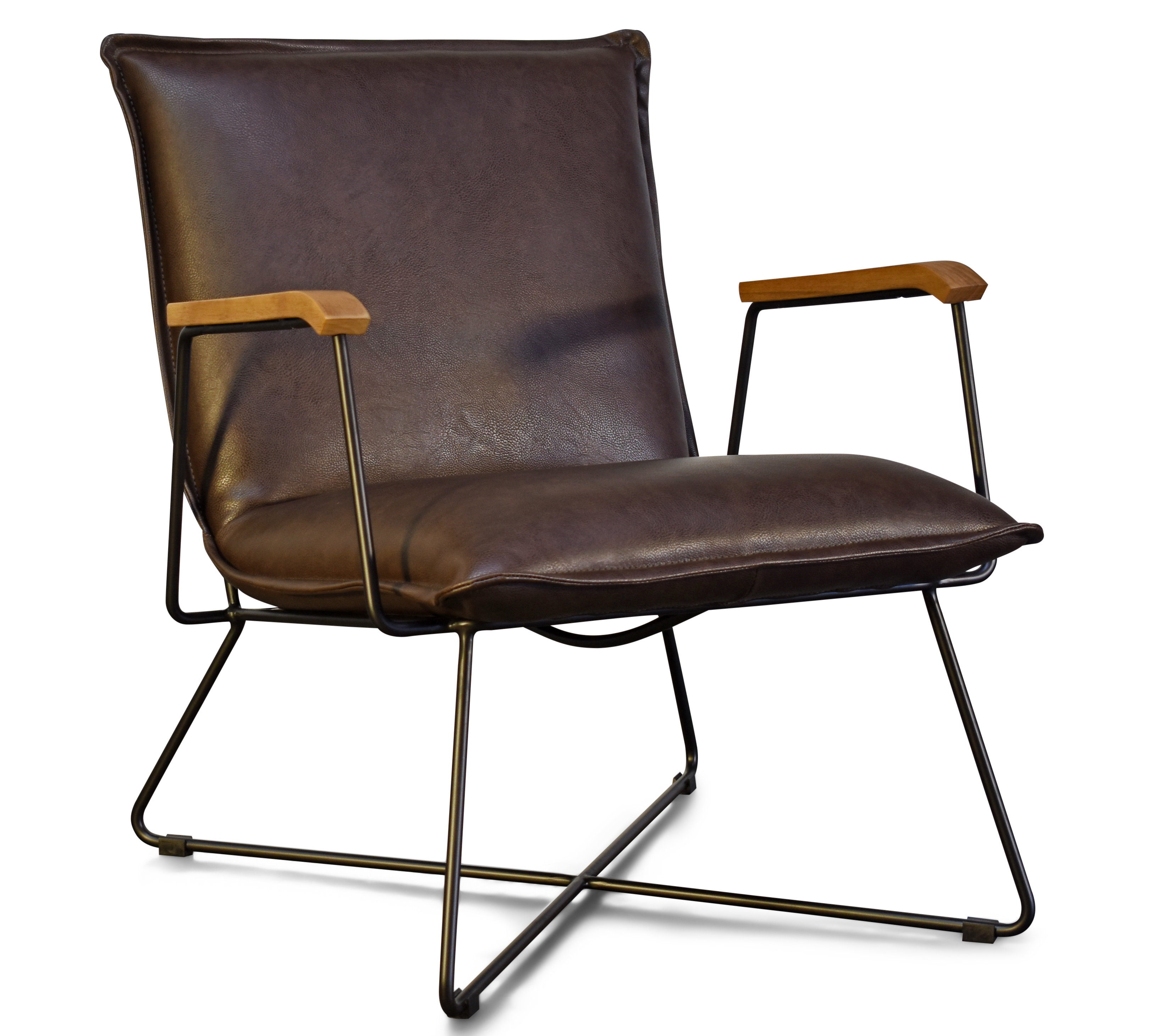Latitude Run® Santa Fe Lounge Chair, Faux Leather Upholstery in ...