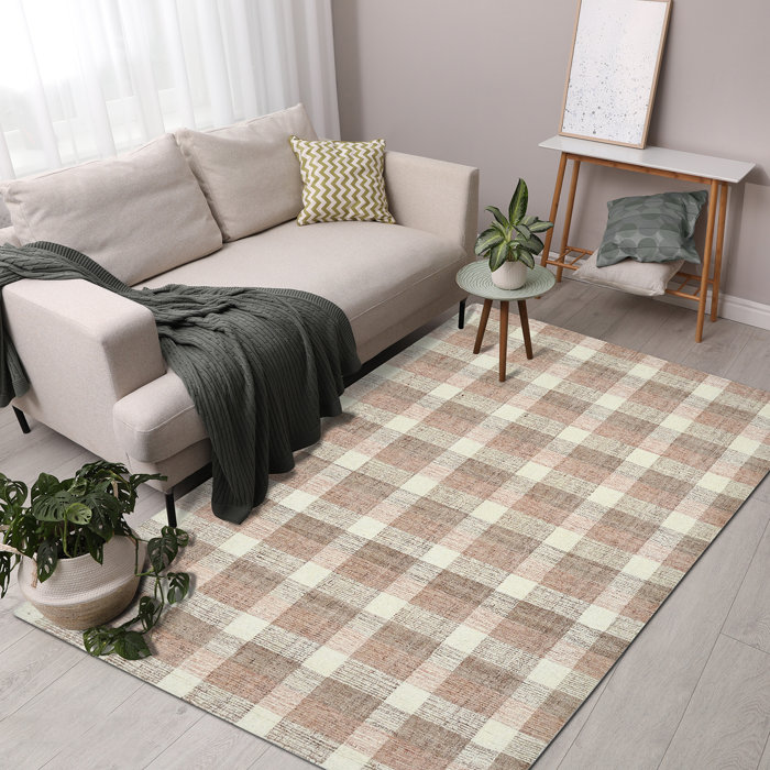 August Grove® Azevedo Hand Tufted Wool Plaid Rug & Reviews | Wayfair