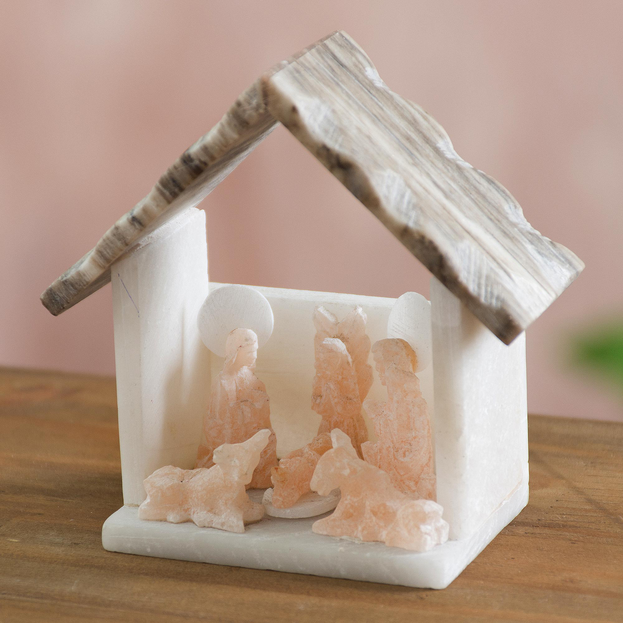 Trinx Dzeneta Trinx Nativity Manger Alabaster Mini Nativity Sculpture ...