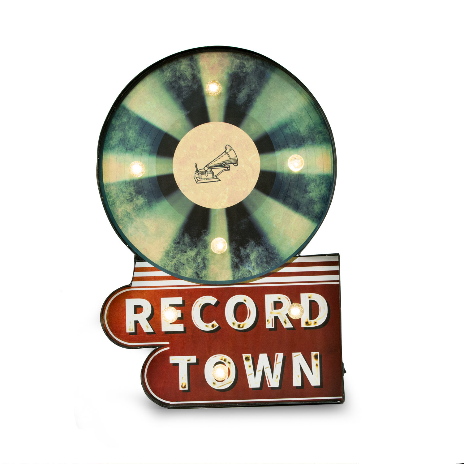 Winston Porter Record Town LED Marquee Sign & Reviews | Wayfair