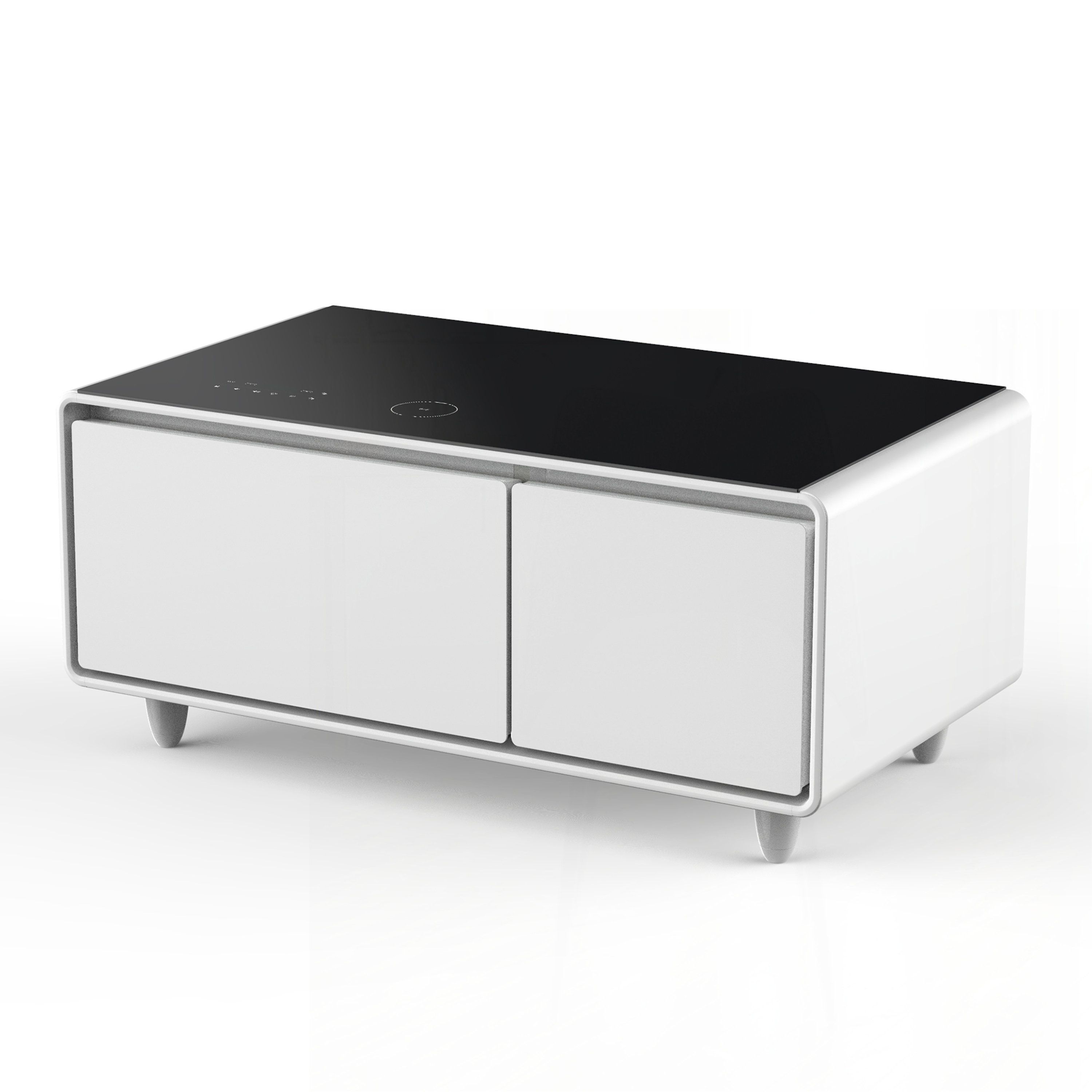 Hokku Designs Modern Smart Coffee Table with Built-in Fridge, Bluetooth ...