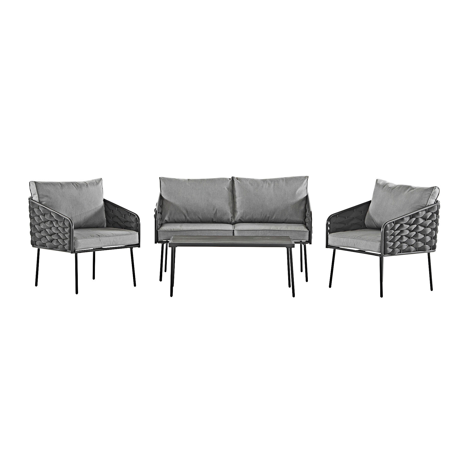 Latitude Run® 4-Pieces Outdoor Patio Conversation Set - Wayfair Canada