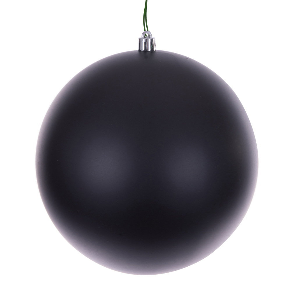 The Holiday Aisle® Black Matte Seamless Ball UV Drilled. Includes 4 ...