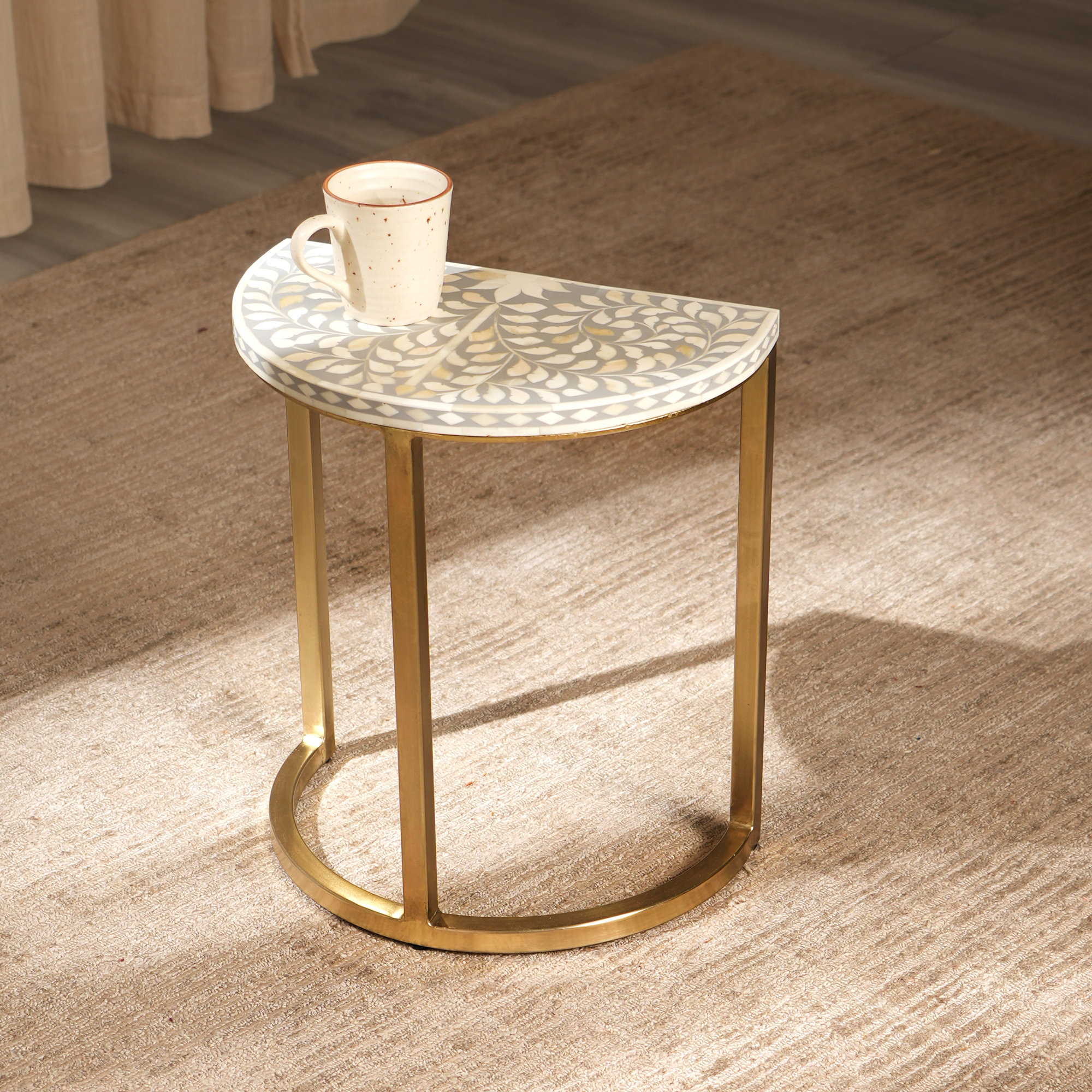Dakota Fields Clotis Bone Inlay End Table - Wayfair Canada