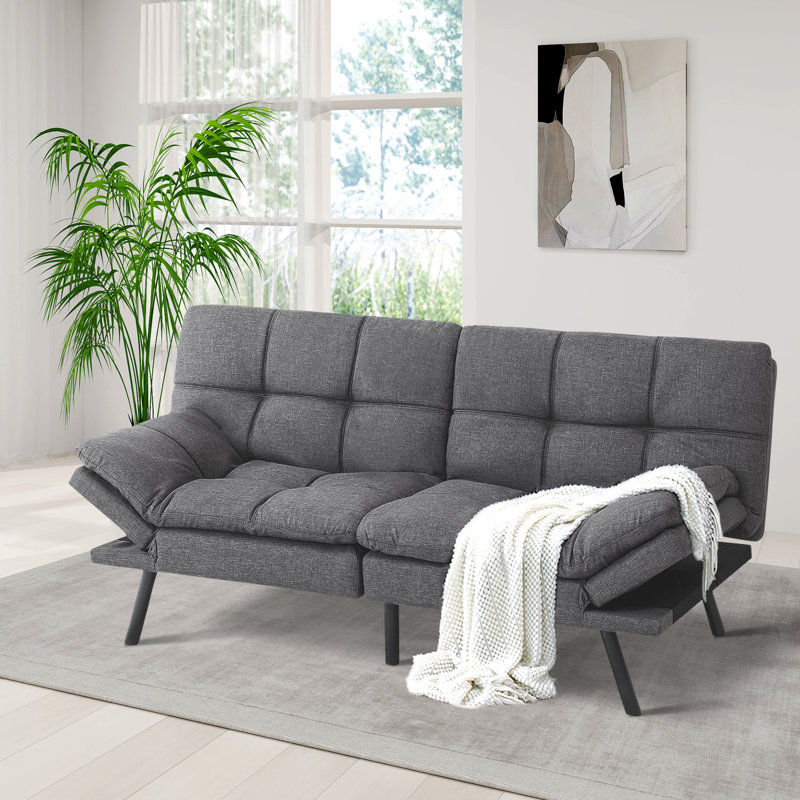 George Oliver Oppelo 71'' Upholstered Convertible Sofa, Twin Sleeper ...