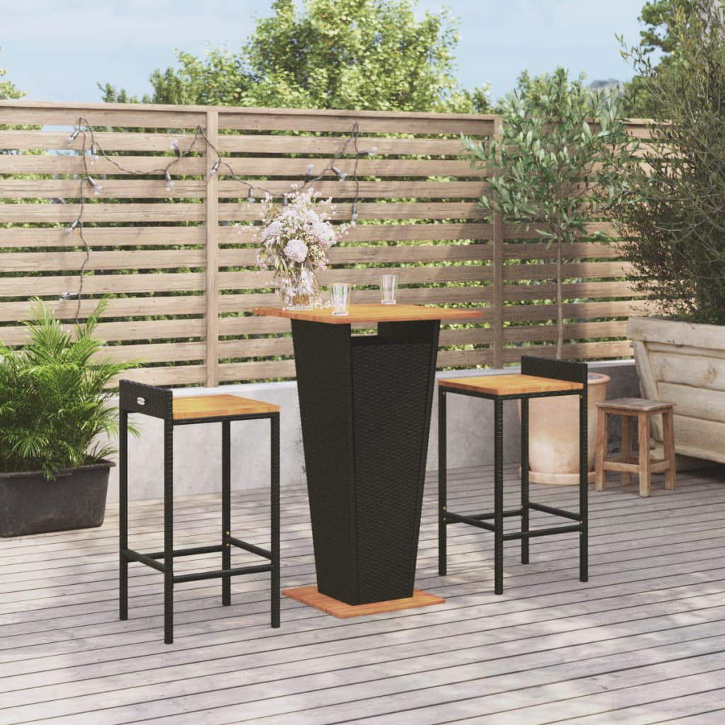 Latitude Run® Bar Set with Wicker Outer Material - Wayfair Canada