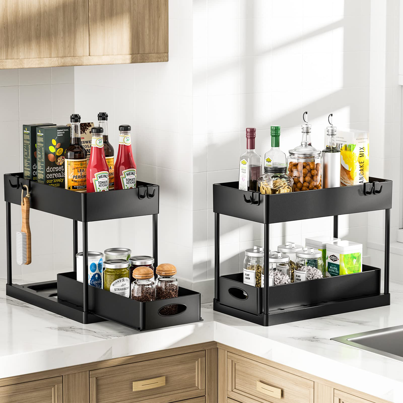 APPENIN WINTER PARK CORP 2 Set Under Sink Cabinet Organizer, 2 Tier ...