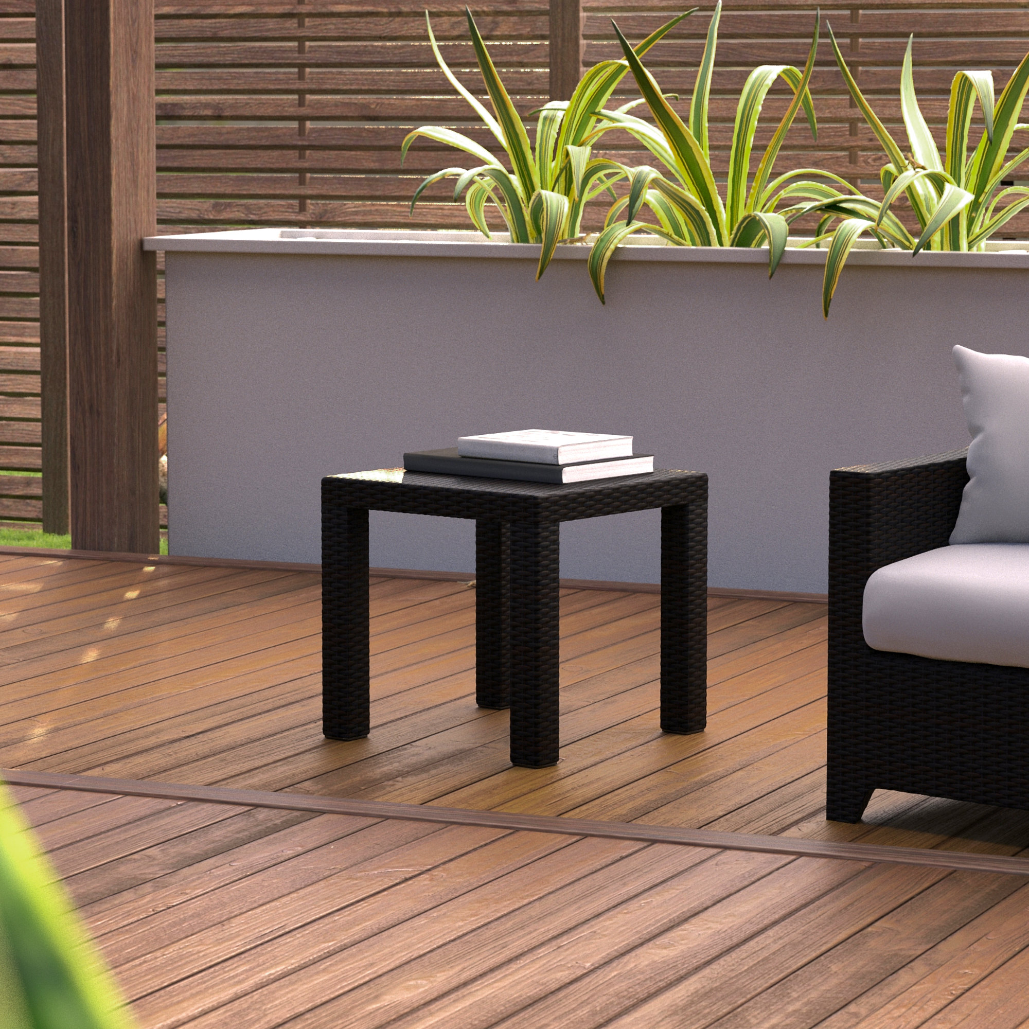 RST Brands Outdoor Northridge Wicker/Rattan Side Table & Reviews ...