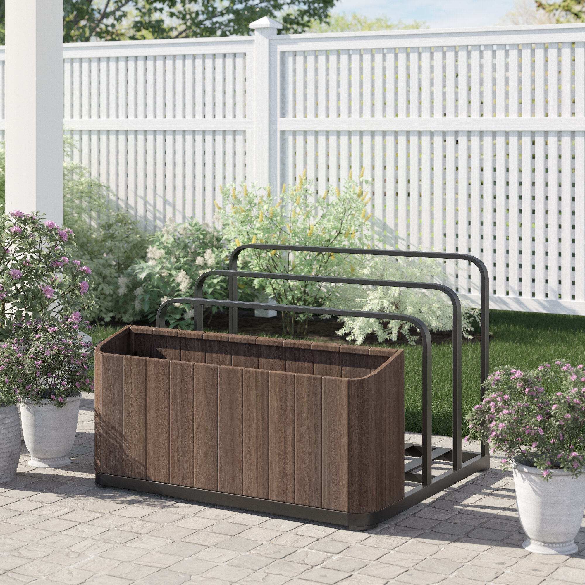 Freeport Park® Duell Aluminum Pool Float Storage Basket, Outdoor Toy ...