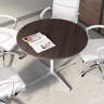 Bush Business Furniture 42-Inch Round Conference Table With Metal Base ...