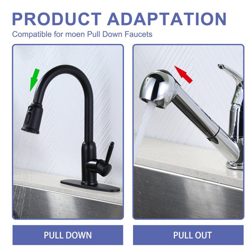 WOWOW Replacement Pull-Down Hose Assembly For Kitchen Sink Faucets ...