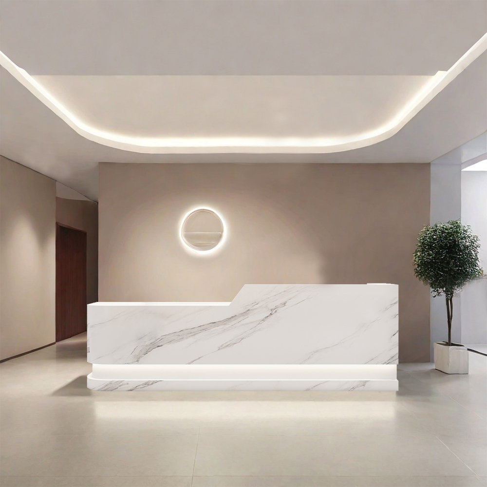 Orren Ellis Modern Reception Station with Cashier Counter & Spacious ...