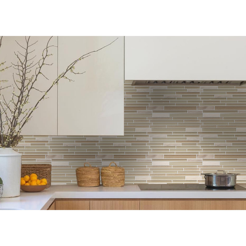 Tile & Top Random Sized Metal Linear Mosaic Tile | Wayfair