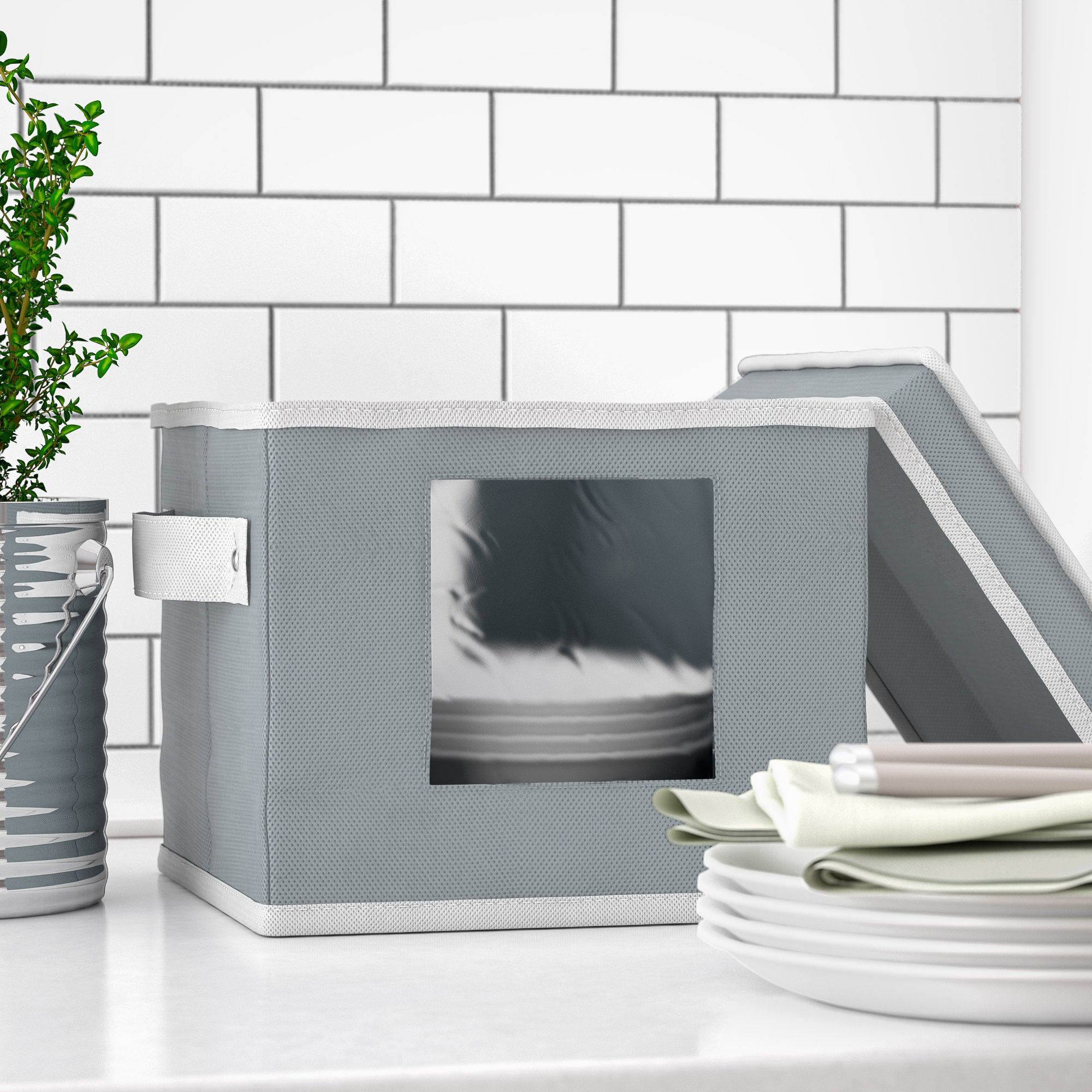 Rebrilliant Dishware Storage in Saucer Dining Plates & Reviews | Wayfair