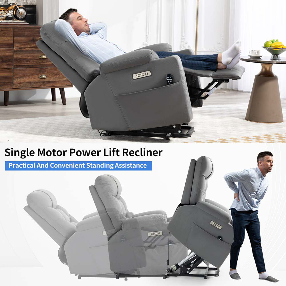 Latitude Run® Motor Power Lift Recliner Chair, Heavy Duty Motion ...