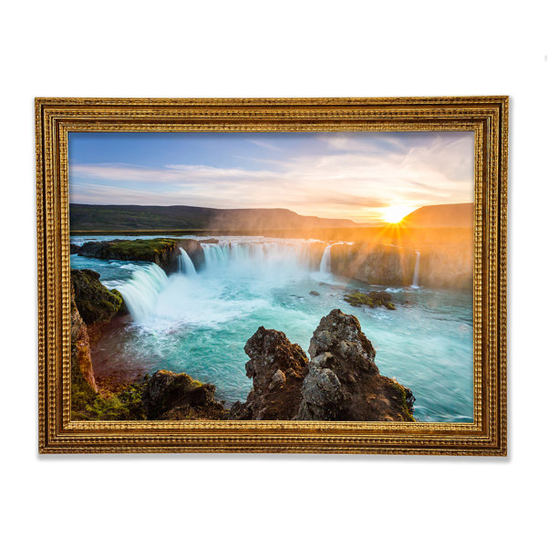 Union Rustic Waterfalls Emptied Into The Sea - Single Picture Frame ...