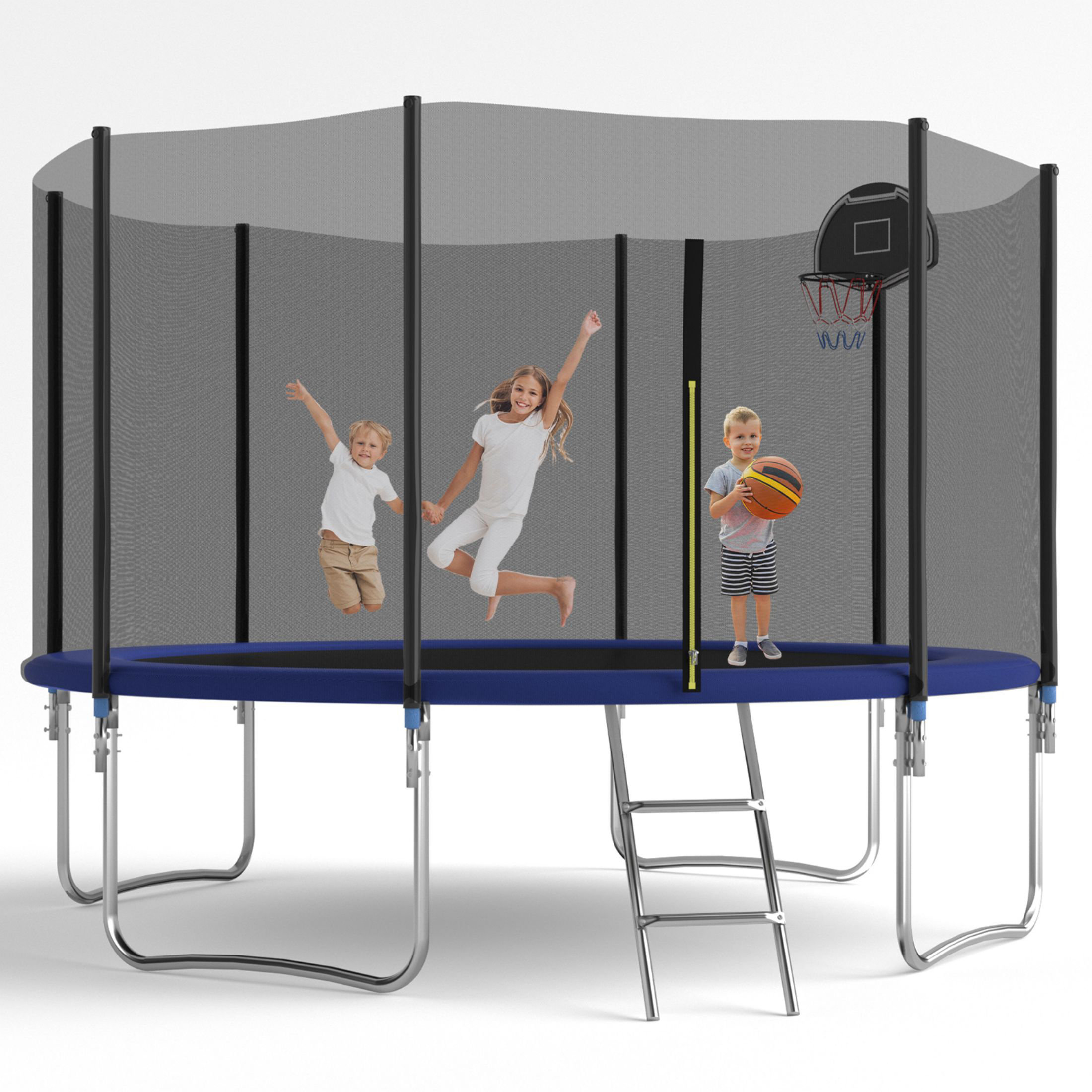 SENCHO GINSYTALIOR 12FT Round Outdoor Recreational Trampoline with ...