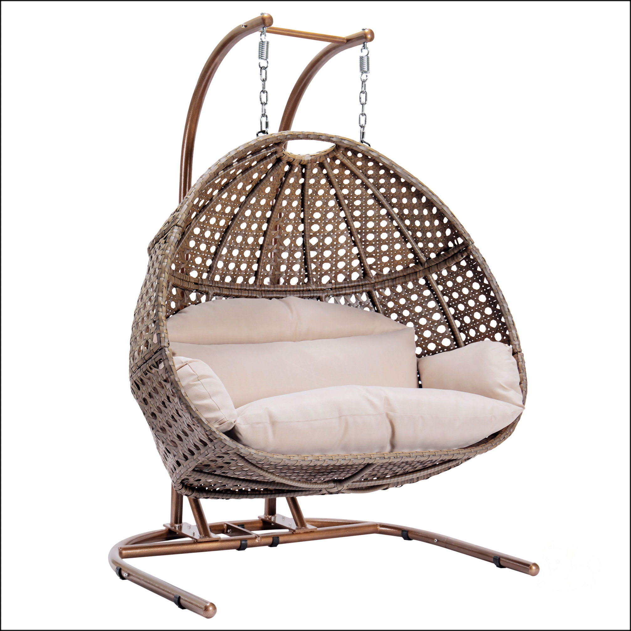 MaMa Double-Seat Swing Chair With Stand And Cushion | Wayfair