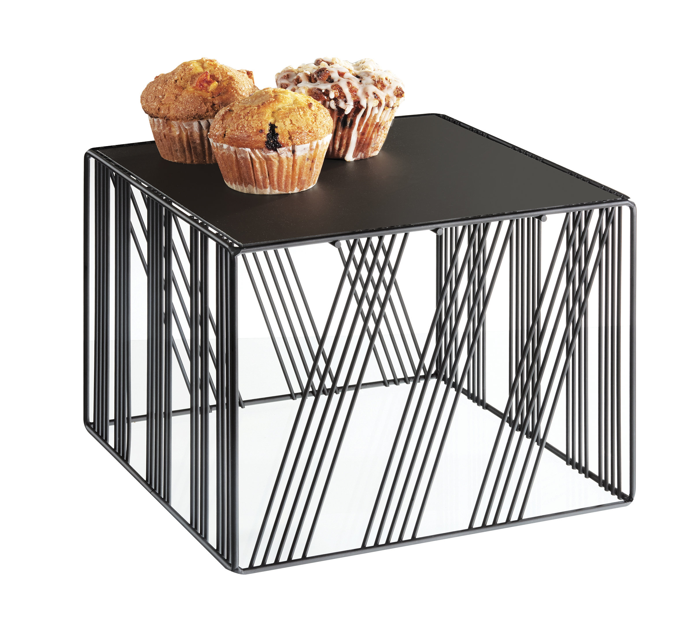 Cal-Mil Portland Black Square Metal Riser - 12" x 12" x 9" | Wayfair