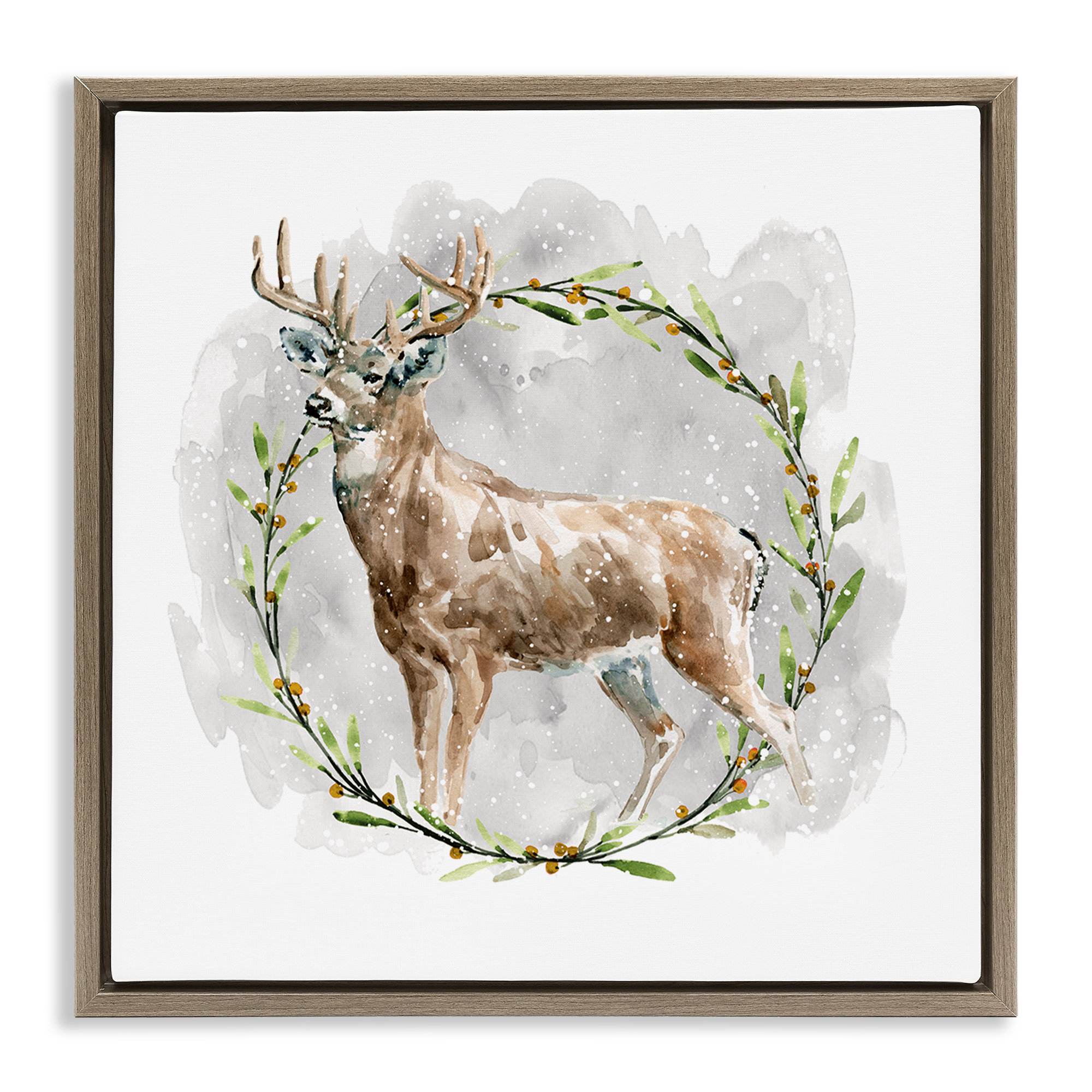 Ophelia & Co. Rustic Deer with Wreath Giclee Art by Carol Robinson ...