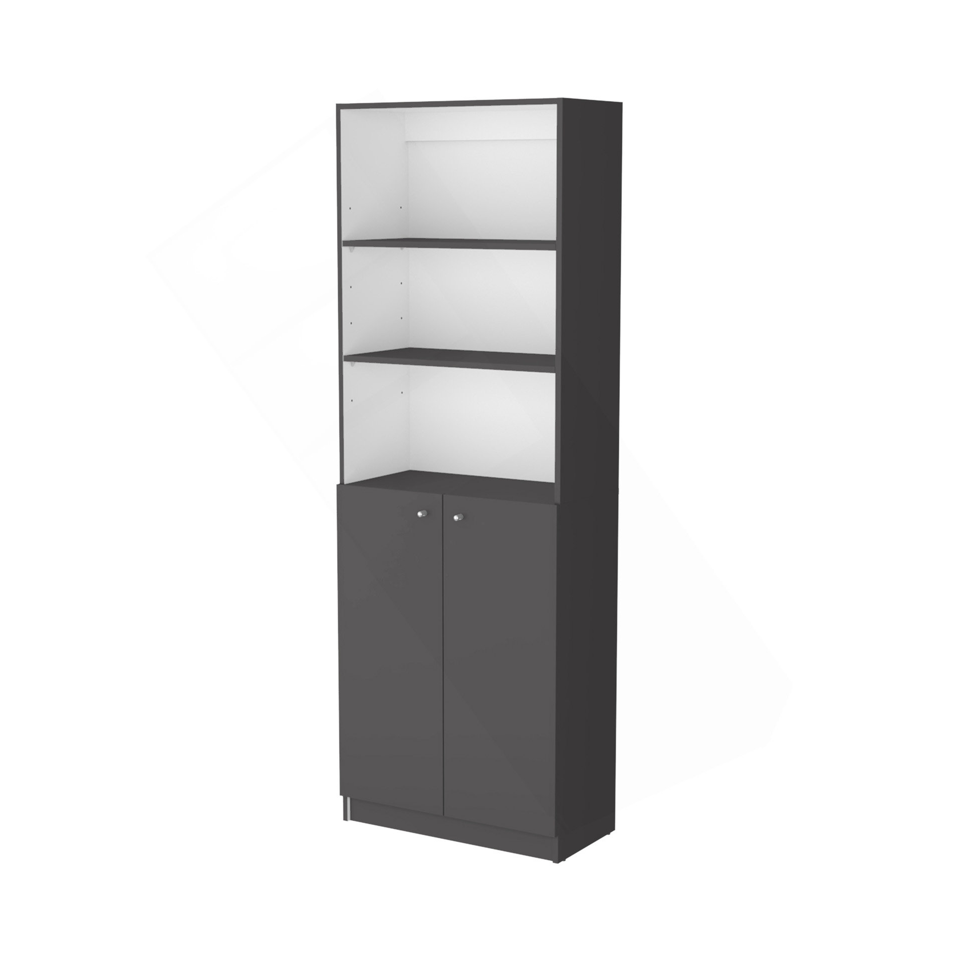 East Urban Home Sutton 2-Door Bookcase, Storage With Multi-Level ...