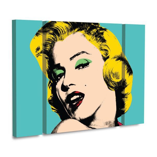 Trademark Art " Andy Warhol " by Mark Ashkenazi 3 - Pieces on Canvas ...