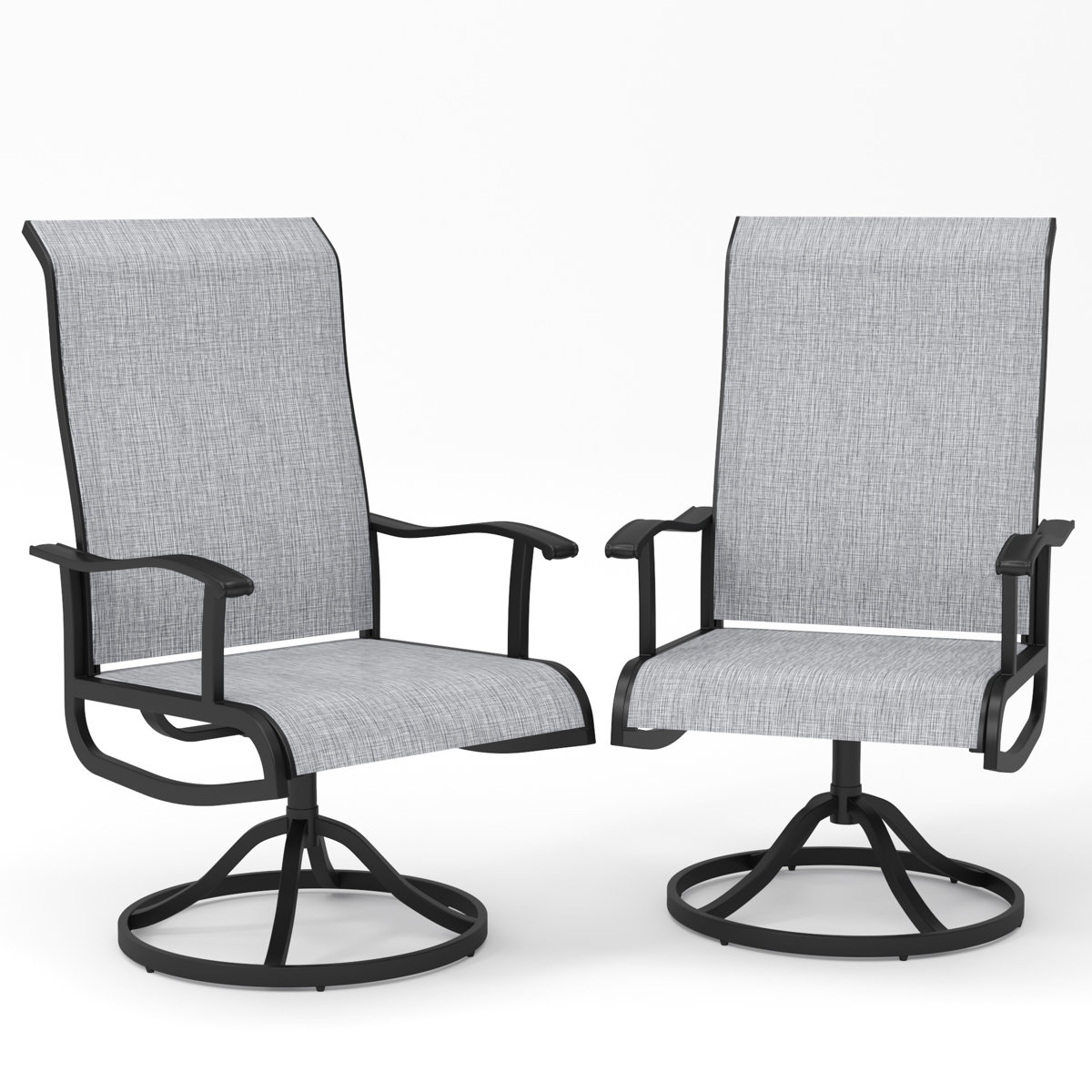 Winston Porter Modern 2-Piece Swivel Rocking Patio Chairs Set - 360 ...
