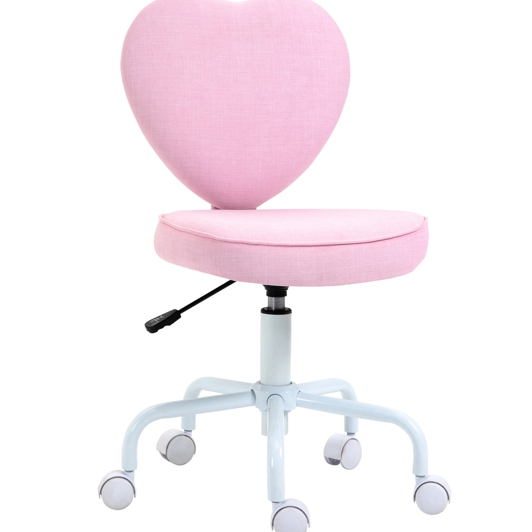 Latitude Run® Heart Shaped Office Chair In Pink With 360 Swivel And ...