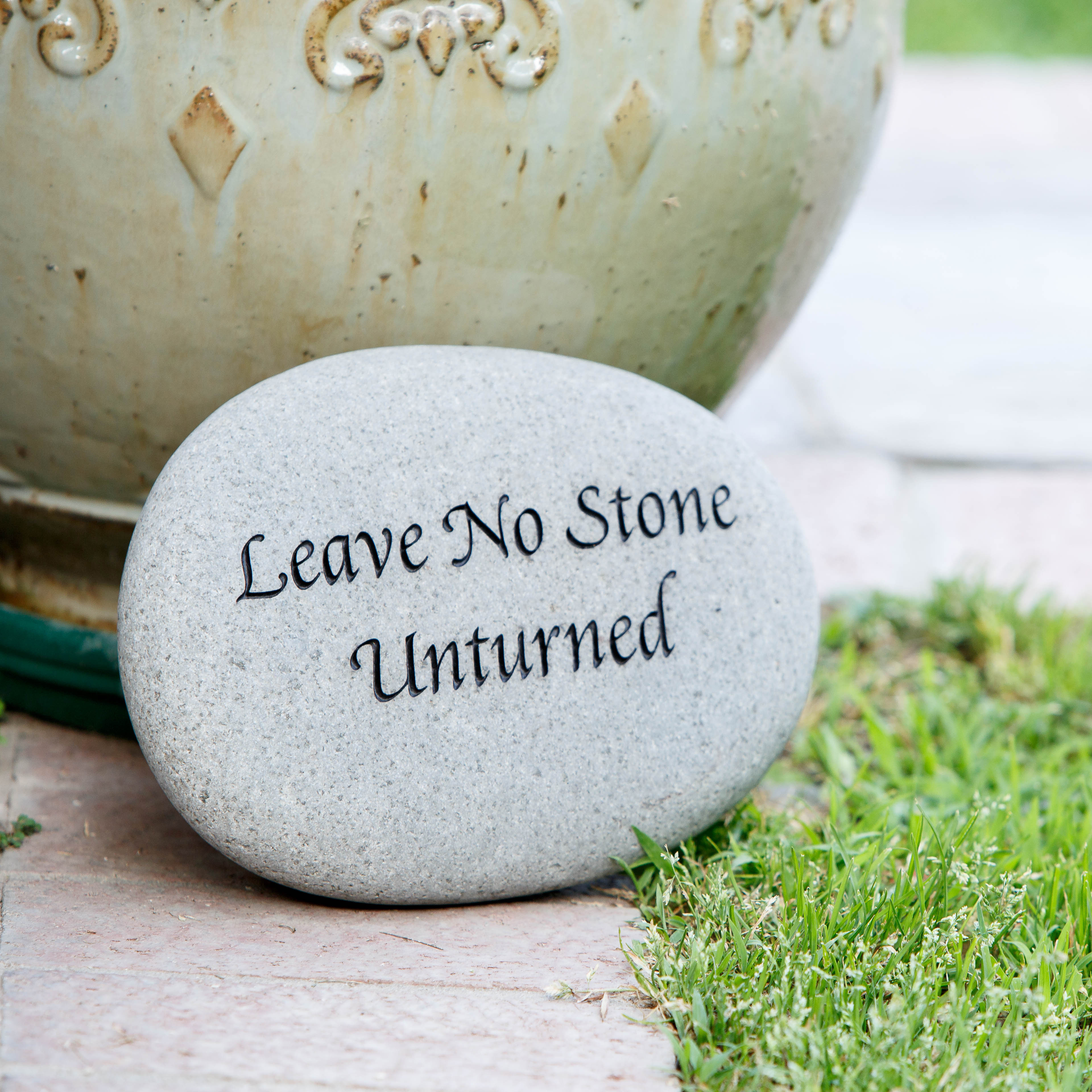 Trinx Kara Leave No Stone Unturned Memorial Stone | Wayfair