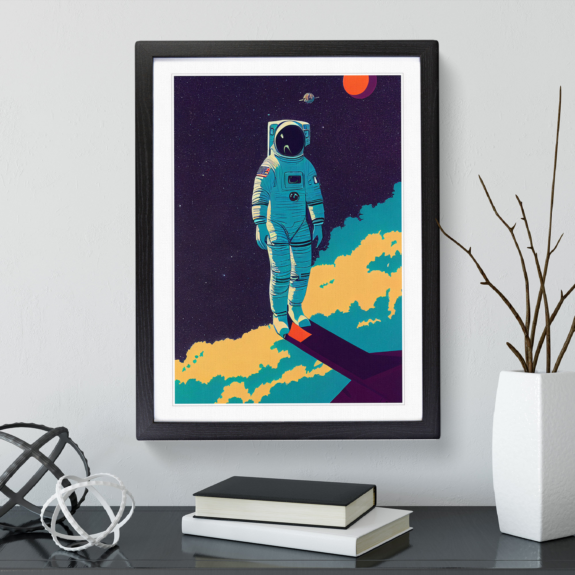 Borough Wharf Astronaut in Space No.2 - Picture Frame Graphic Art ...