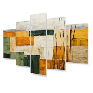 Design Art Cubism Geometric Plains I - Cubism Metal Art Print Set | Wayfair