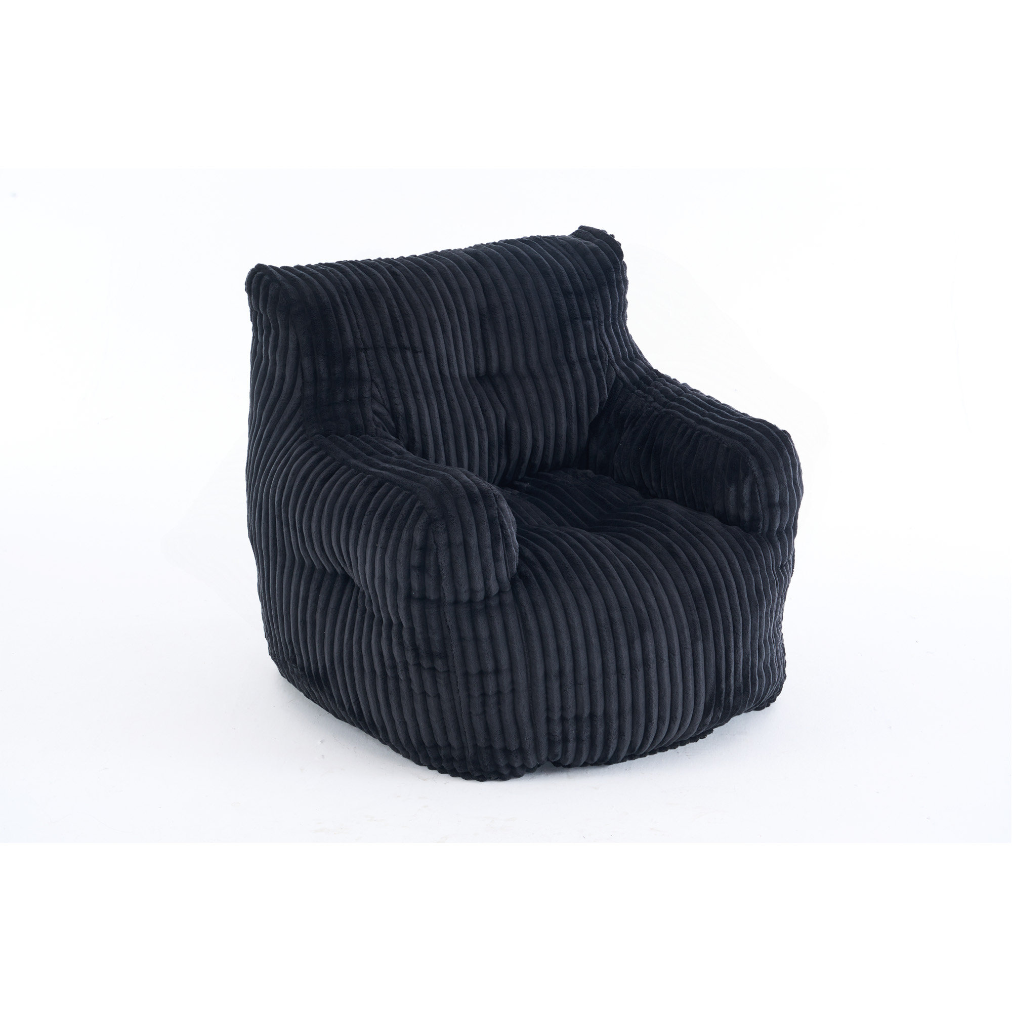 Latitude Run® Soft Fluffy Corduroy Fabric Bean Bag Chair Filled With ...