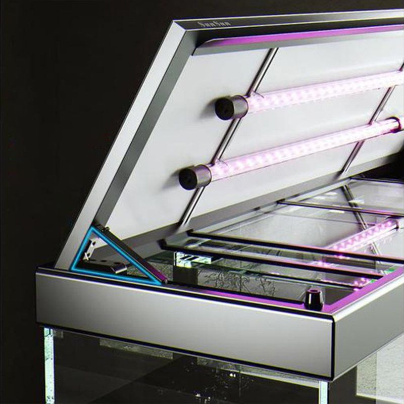 Lingxis Simple Rectangular Gray Grey Aquarium Tank | Wayfair