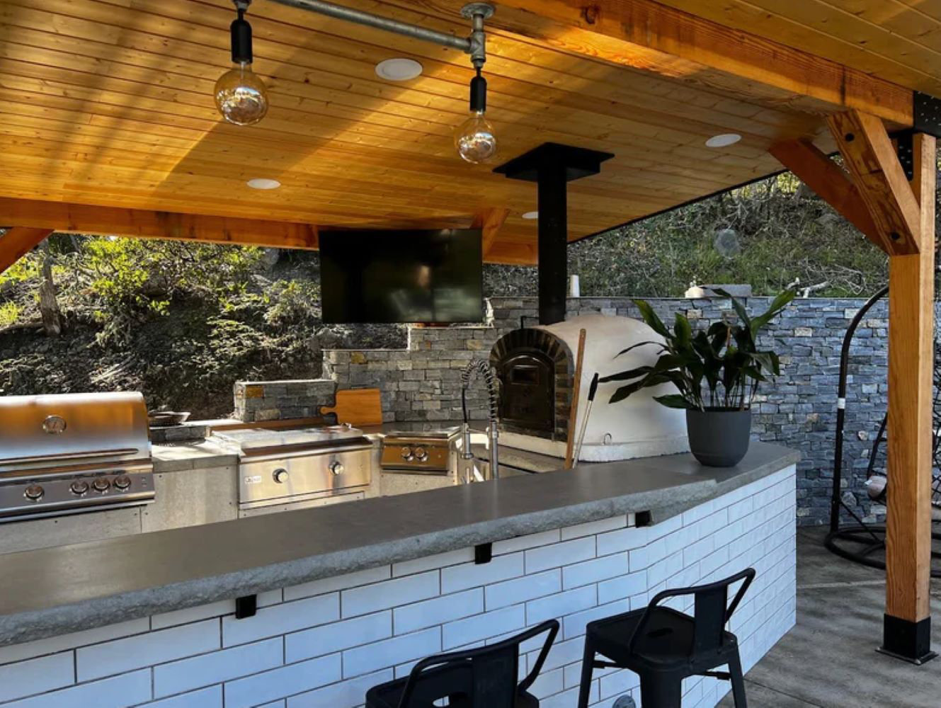 Authentic Pizza Ovens Lisboa Stone Countertop Wood Burning Pizza Oven ...