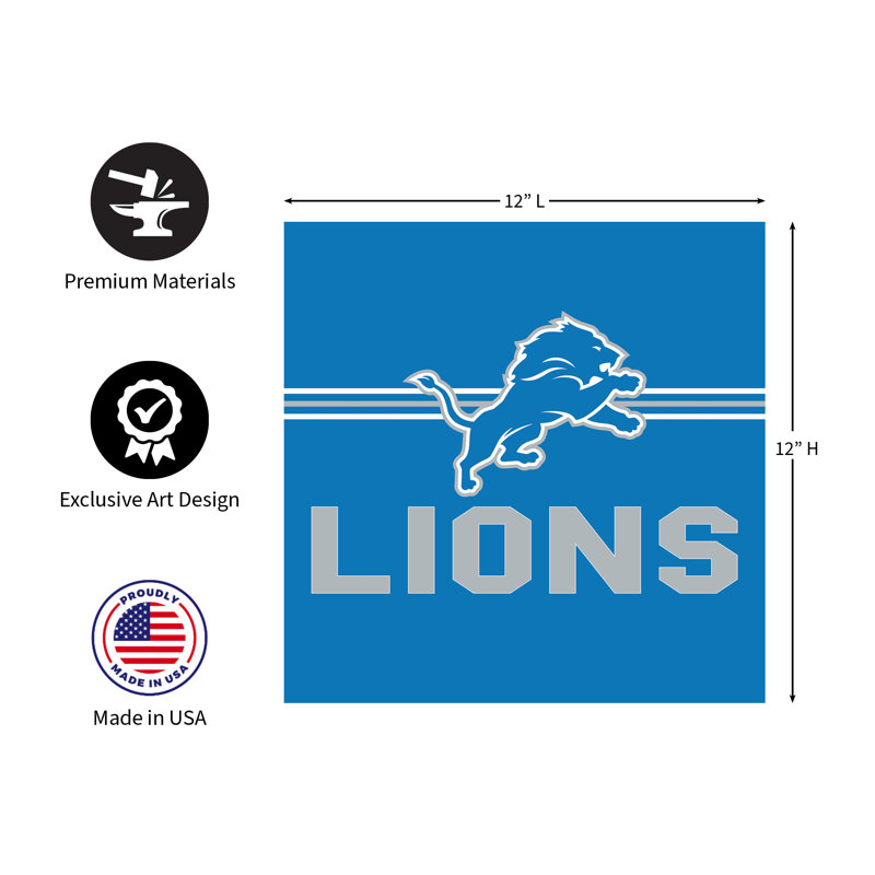 Evergreen Enterprises, Inc 12" Detroit Lions Moveable Wall Tile Sign ...